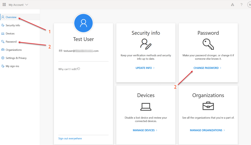 Change your Microsoft 365 Password